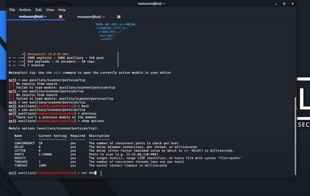 Using Metasploit and Nmap to scan for vulnerabilities